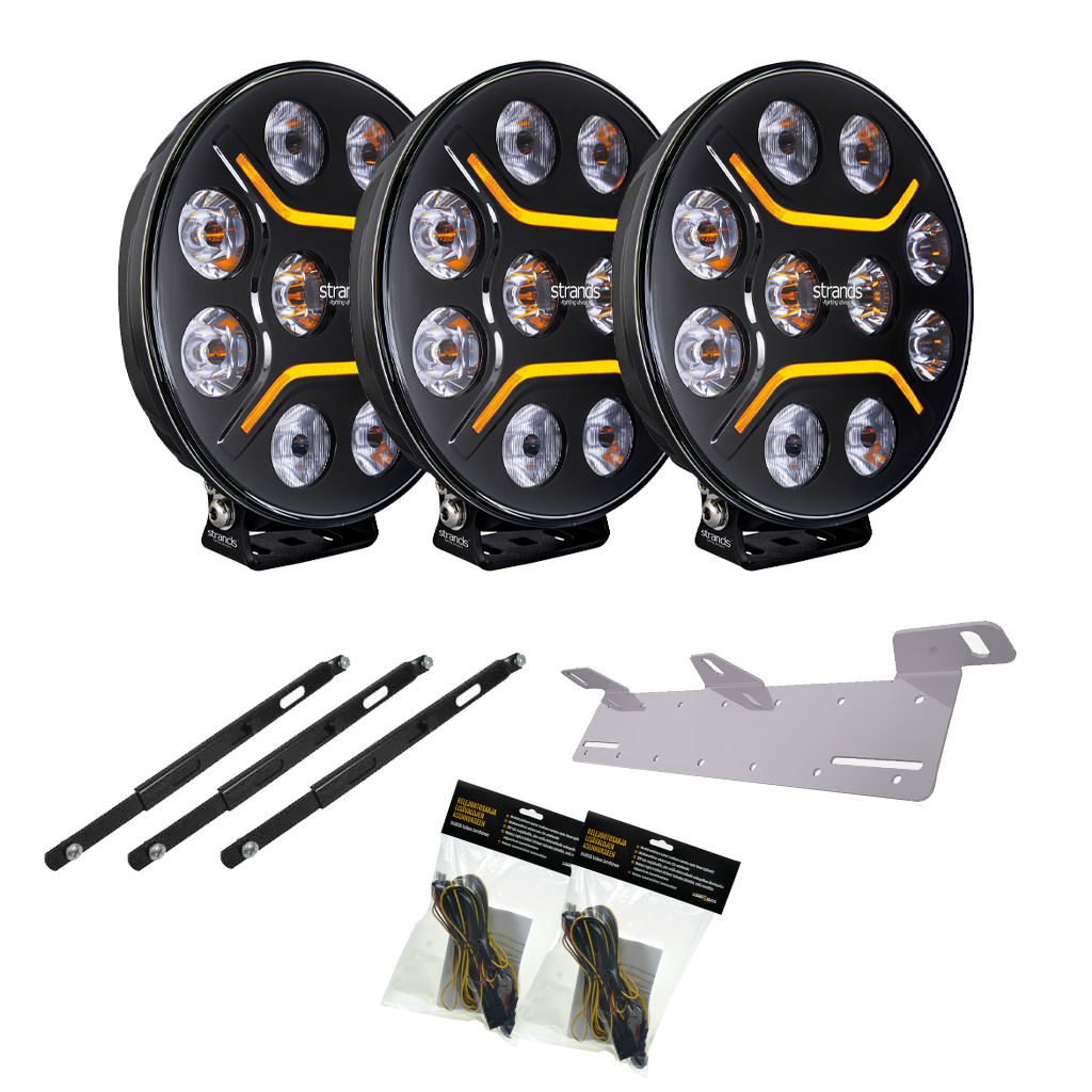 Strands Dark Knight Intense 9" led-extraljus - Lumise.se webbutik