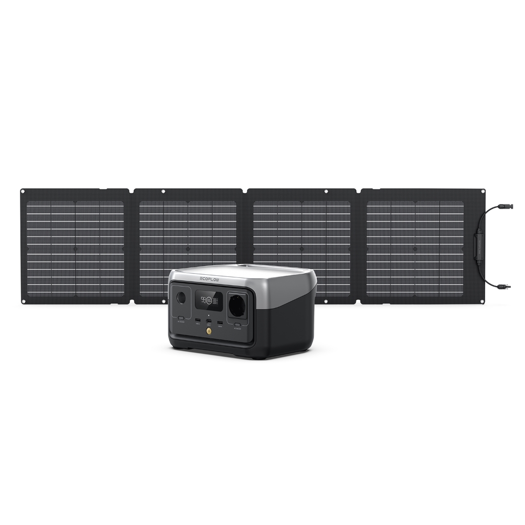 EcoFlow RIVER 2 + 110W Portabel Solpanel - Lumise.se webbutik